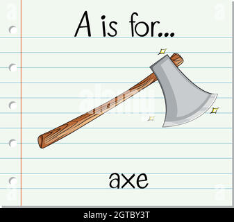 Illustration of a letter a is for axe Stock Vector Image & Art - Alamy
