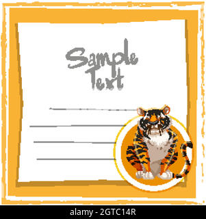 Cute tiger with blank sign Stock Vector Image & Art - Alamy