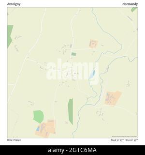 Map of Orne in France Stock Photo - Alamy