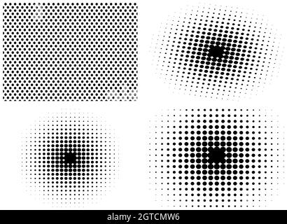 Simple black comic book style background elements set isolated on white ...