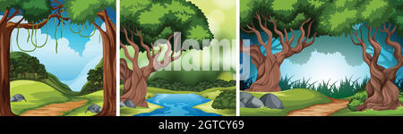 Set of nature landscape Stock Vector Image & Art - Alamy