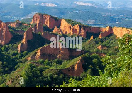 beautiful landscape of the Medulas in the bierzo region in castilla ...