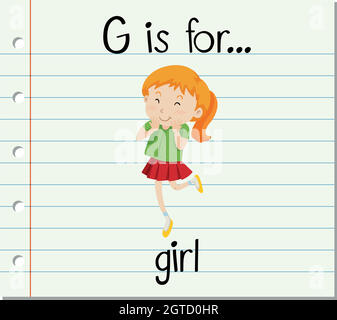 Flashcard letter G is for girl Stock Vector Image & Art - Alamy