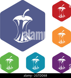 Apple core icons set vector color Stock Vector Image & Art - Alamy