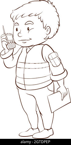 A plain sketch of a guard Stock Vector Image & Art - Alamy