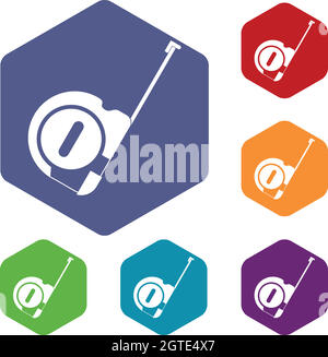 Construction roulette icons 9 set Stock Vector Image & Art - Alamy