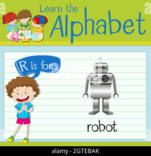 Flashcard letter R is for robot Stock Vector Image & Art - Alamy