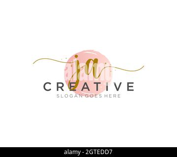 JA Feminine logo beauty monogram and elegant logo design, handwriting ...
