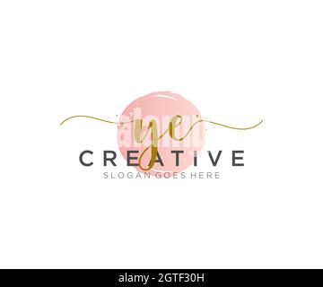 YE Feminine logo beauty monogram and elegant logo design, handwriting ...