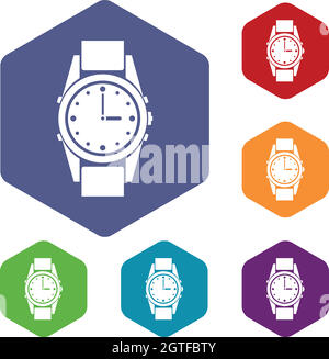 Swiss watch set icons Stock Vector Image & Art - Alamy