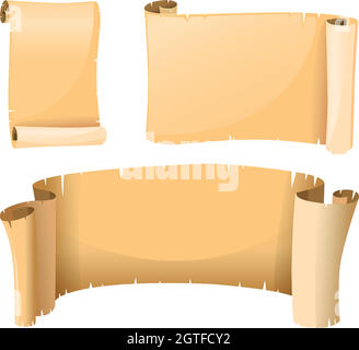 Medieval paper roll template illustration Stock Vector Image & Art - Alamy