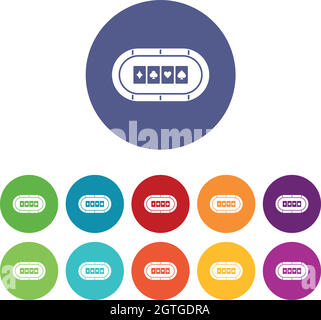Poker table icons set Stock Vector Image & Art - Alamy