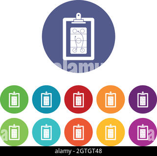 Tactic line icons collection. Strategy, Maneuver, Plan, Scheme ...