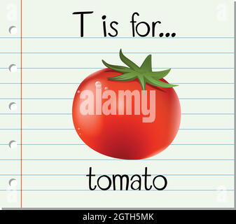 Flashcard letter T is for tomato Stock Vector Image & Art - Alamy