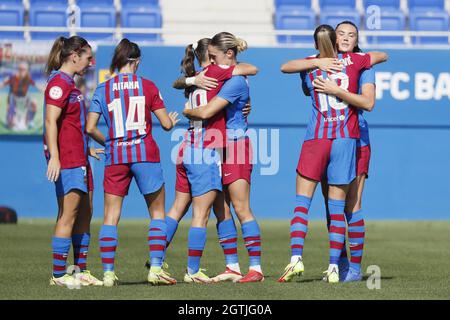 Barcelona, Spain. 02nd Oct, 2021. Alaves players celebration goal ...