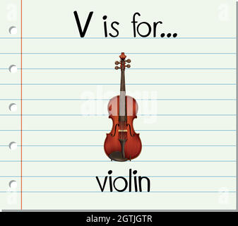 Flashcard letter V is for violin Stock Vector Image & Art - Alamy