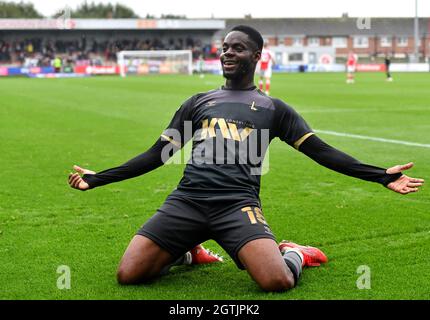 Charlton Athletic's Jonathan Leko celebrates scoring their second goal ...