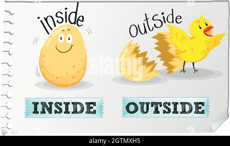 Opposite adjectives inside and outside Stock Vector Image & Art - Alamy