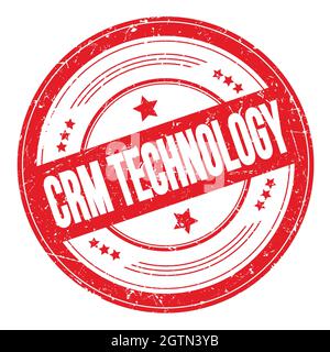 CRM TECHNOLOGY text on red orange ribbon badge stamp Stock Photo - Alamy