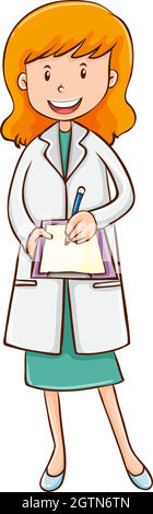female doctor writing Stock Vector Image & Art - Alamy