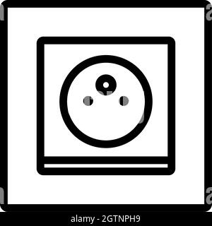 France Electrical Socket Icon Stock Vector Image & Art - Alamy