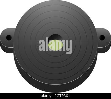 Black buzzer isolated on white background illustration Stock Vector ...