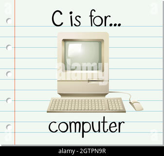 Flashcard letter C is for computer Stock Vector Image & Art - Alamy