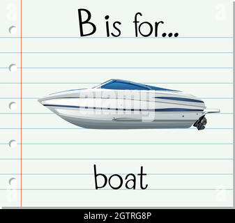 Flashcard letter B is for boat Stock Vector Image & Art - Alamy