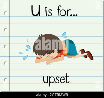 Flashcard letter U is for unhappy Stock Vector Image & Art - Alamy