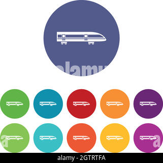 Modern high speed train icons set Stock Vector Image & Art - Alamy