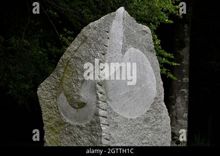 Carved standing stones at Heavens Gate overlooking Longleat House in ...