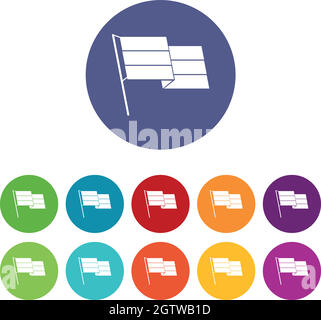 Flag set icons Stock Vector Image & Art - Alamy