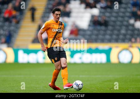 Jacob Greaves #4 of Hull City arrives at Ashton Gate Stadium, Home of ...