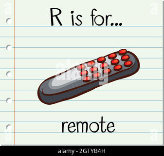 Flashcard letter R is for remote Stock Vector Image & Art - Alamy
