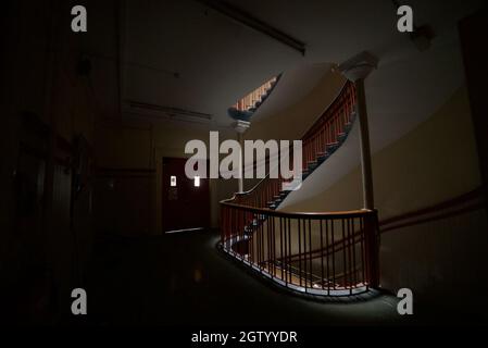 Unique winding staircase at the disused Zoology building of Liverpool ...