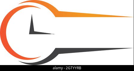 clock faster logo vector template Stock Vector Image & Art - Alamy