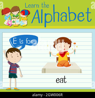 Flashcard letter E is for eat Stock Vector Image & Art - Alamy