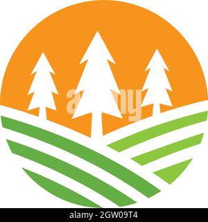 Cedar tree logo template vector icon design Stock Vector Image & Art ...
