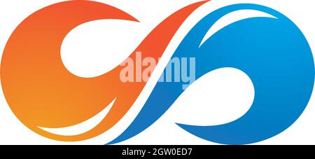 Infinity Fire Flame Logo Template Stock Vector Image & Art - Alamy