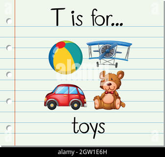 Flashcard letter T is for toys Stock Vector Image & Art - Alamy