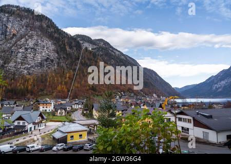 Austria, Hallstatt. Funicular Railway To The Salt Mines Stock Photo - Alamy