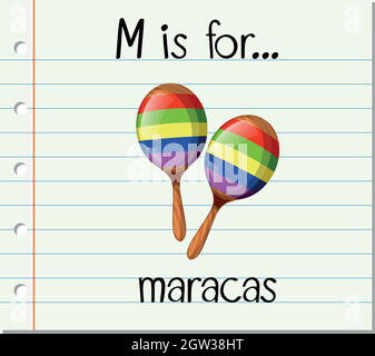 Maracas musical instrument font X letter. Band percussion equipment ...