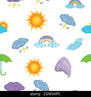 Lightning pattern. Seamless print with cartoon thunderbolt clipart ...