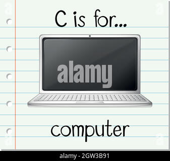 Flashcard letter N is for notebook Stock Vector Image & Art - Alamy