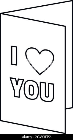 Greeting card with heart icon. Valentine day symbol. Vector ...