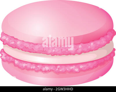 Pink macaron with cream illustration Stock Vector Image & Art - Alamy