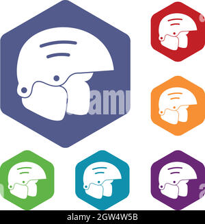 Protective Helmets Icons Stock Vector Image & Art - Alamy
