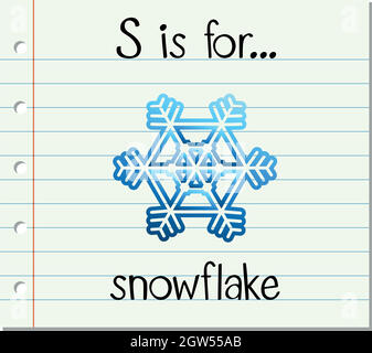 Flashcard letter S is for snowing Stock Vector Image & Art - Alamy