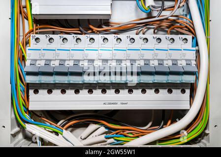 Single phase home electronic energy meter inside distribution board ...