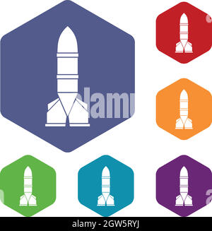 Rocket set collection Stock Vector Image & Art - Alamy
